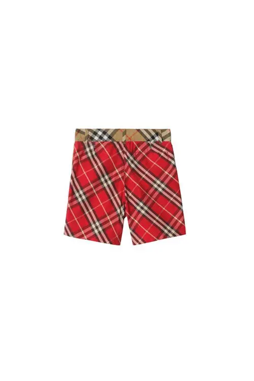Burberry Check Cotton Shorts
