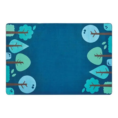 KAPLAN EARLY LEARNING COMPANY Tranquil Trees Carpets - Blue