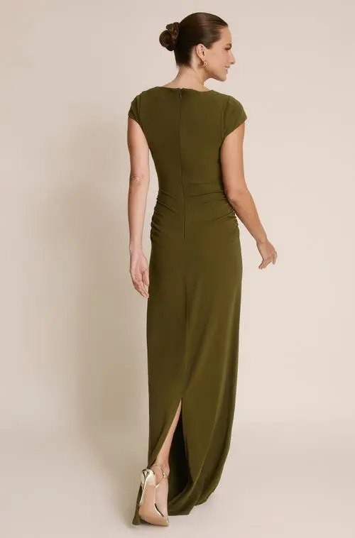 SIX STORIES Twist Bust Short Sleeve Dress - Fern