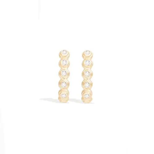 CAMPBELL + CHARLOTTE Evolve Oval Hoop Earrings - Diamond-gold