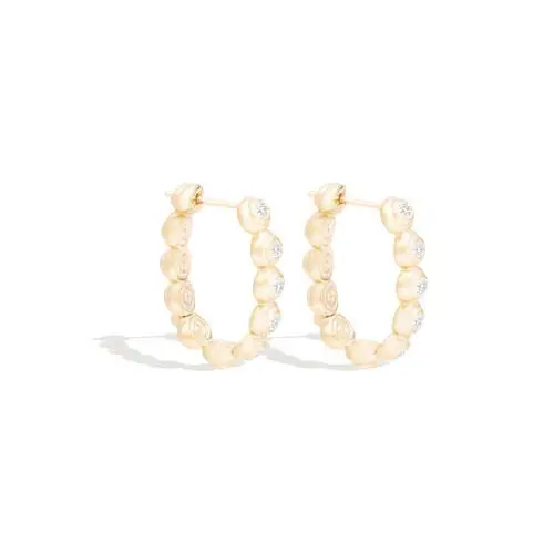 CAMPBELL + CHARLOTTE Evolve Oval Hoop Earrings - Diamond-gold