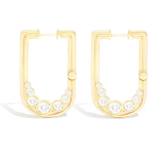 CAMPBELL + CHARLOTTE Evolve Bubble Hoop Earrings - Diamond-gold