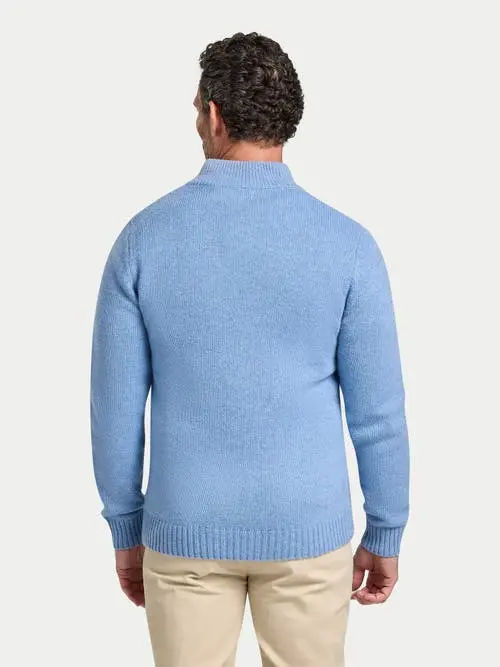 RAGING BULL Chunky Fleck Quarter Zip Knit Sweater