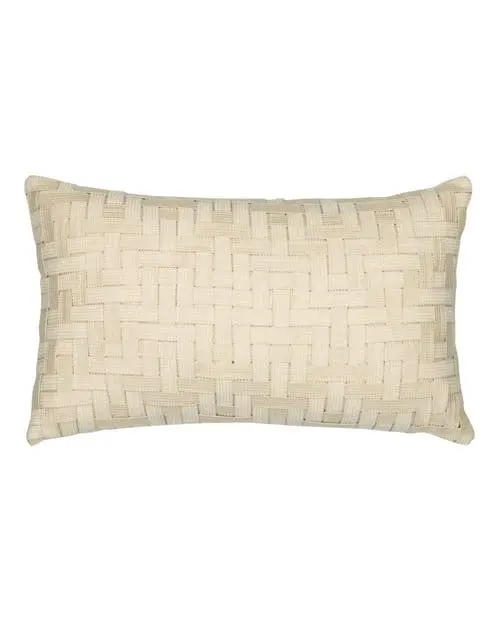 ELAINE SMITH Entwine Indoor & Outdoor Woven Accent Pillow - Crema