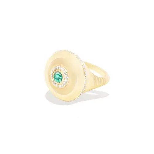 CAMPBELL + CHARLOTTE Evolve Cocktail Ring - Emerald-gold