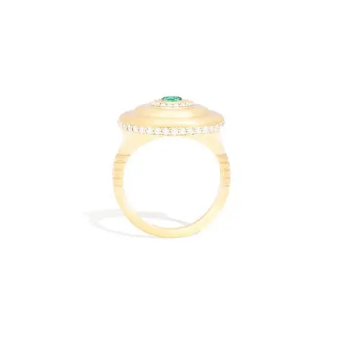 CAMPBELL + CHARLOTTE Evolve Cocktail Ring - Emerald-gold