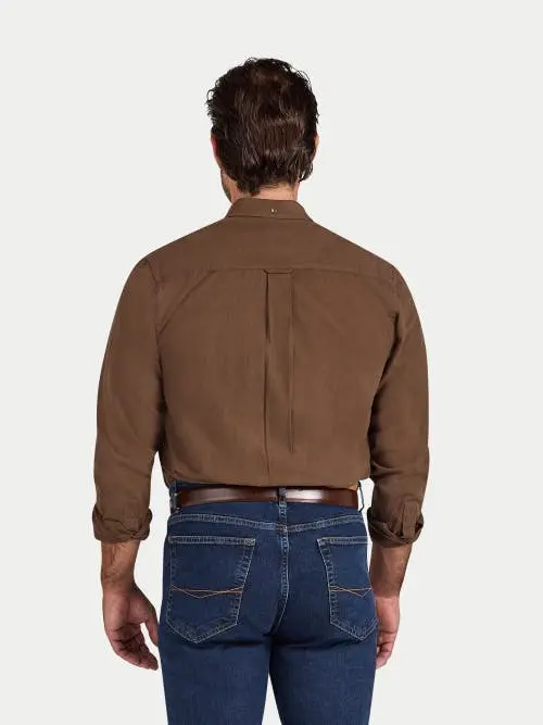 RAGING BULL Long Sleeve Brushed Herringbone Shirt