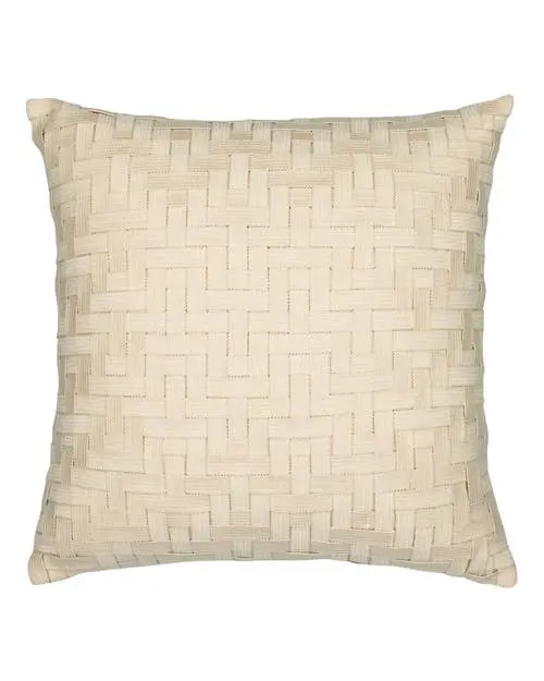 ELAINE SMITH Entwine Indoor & Outdoor Woven Accent Pillow - Crema