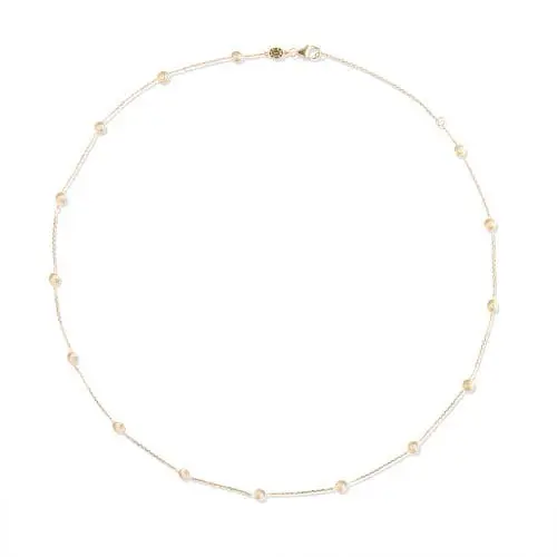CAMPBELL + CHARLOTTE Evolve Station Necklace - Diamond-gold