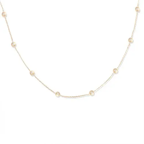 CAMPBELL + CHARLOTTE Evolve Station Necklace - Diamond-gold