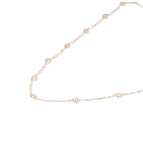 CAMPBELL + CHARLOTTE Evolve Station Necklace - Diamond-gold