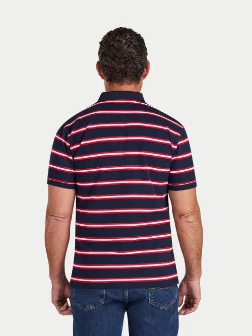 RAGING BULL Triple Stripe Pique Polo Shirt