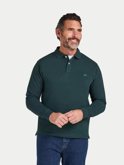 RAGING BULL Long Sleeve Classic Pique Polo