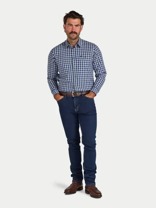 RAGING BULL Mod Check Brushed Cotton Twill Shirt
