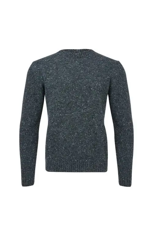 CELTIC & CO. Crew Neck Donegal Wool Sweater - Slate