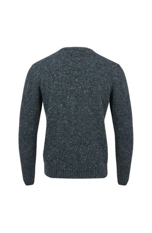 CELTIC & CO. Crew Neck Donegal Wool Sweater - Slate