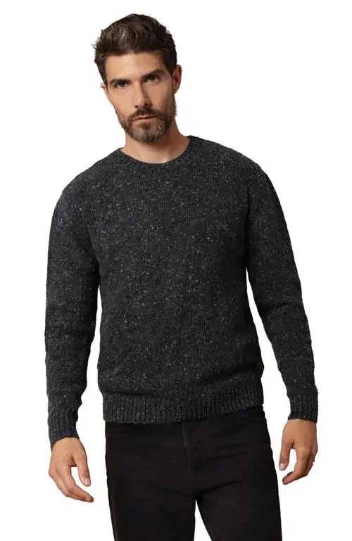 CELTIC & CO. Crew Neck Donegal Wool Sweater - Slate