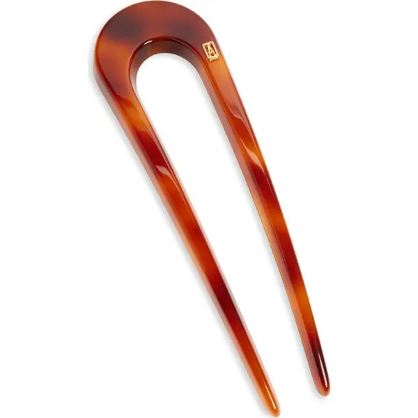Alexandre De Paris Shell Pattern Hair Pin - Tortoise