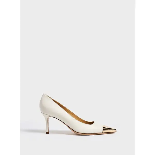 Marion Parke Ava Nappa Leather Pumps - Ivory