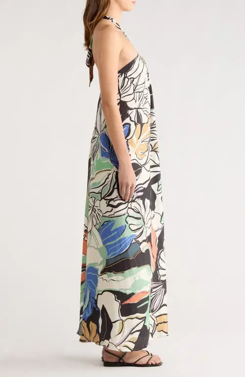 Elan O-ring Halter Maxi Cover-up Dress