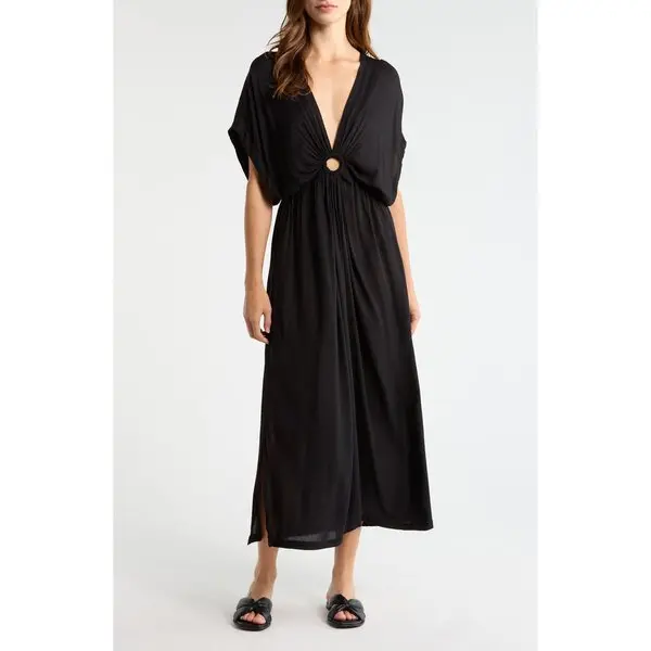 Elan Ring Cover-up Maxi Dress - Black