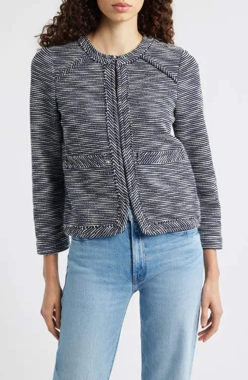 Rag & Bone Clarice Cotton Blend Jacket - Navy