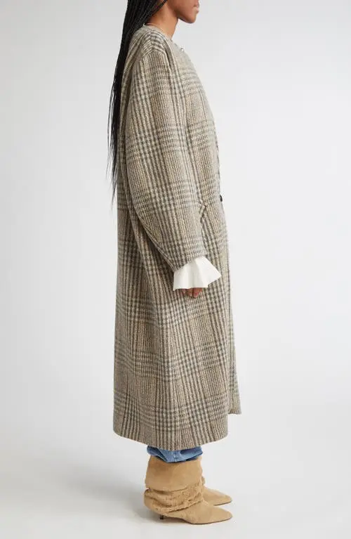 Isabel Marant Renee Plaid Virgin Wool Coat