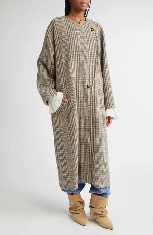 Isabel Marant Renee Plaid Virgin Wool Coat