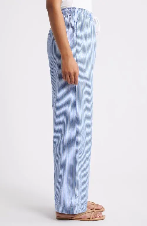 BEACHLUNCHLOUNGE Reed Stripe Cotton Pants - Maya Blue