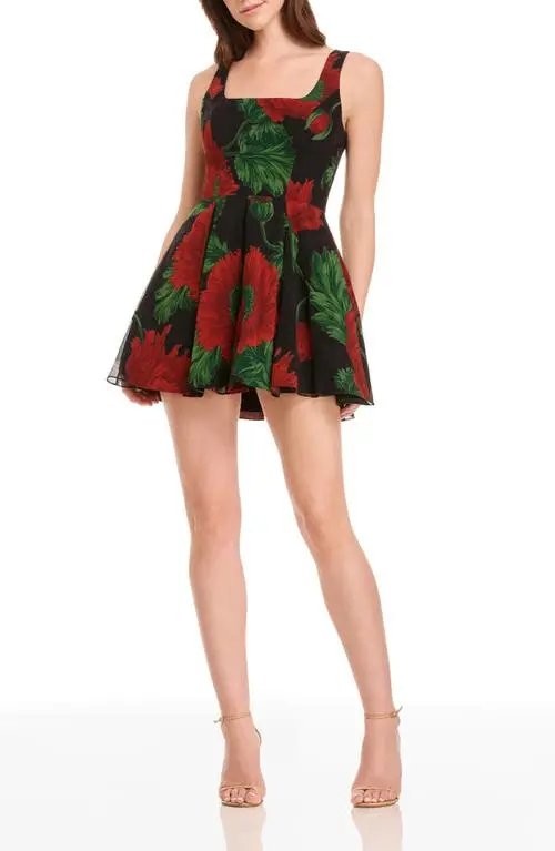 Dress The Population Ainsley Floral Mini Dress - Black Multi