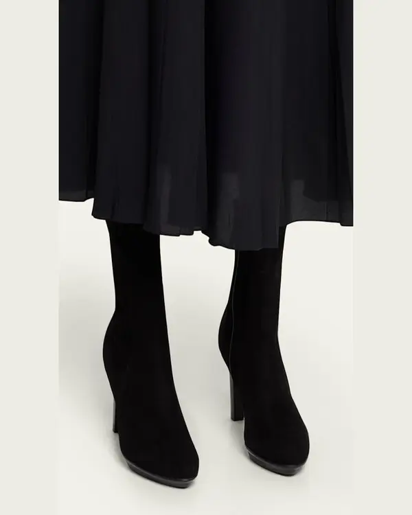 Aquatalia 90mm Rhumba Suede Booties