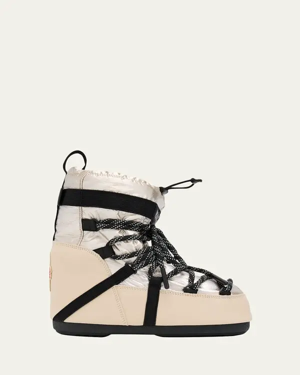 Moncler Icon Low Padded Snow Boots - Medium Yellow