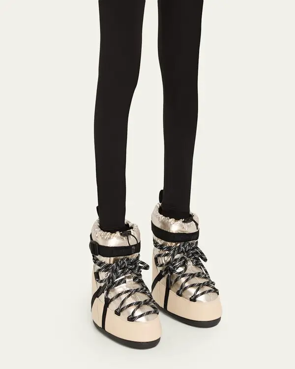 Moncler Icon Low Padded Snow Boots - Medium Yellow