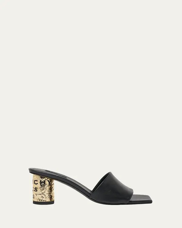 Givenchy 65mm Logo Heel Leather Mules