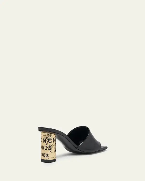 Givenchy 65mm Logo Heel Leather Mules