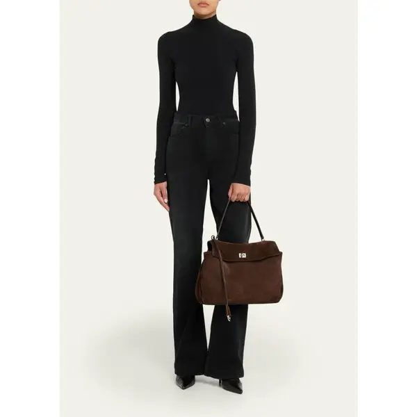Balenciaga Rodeo Suede Top-handle Bag - Light Espresso