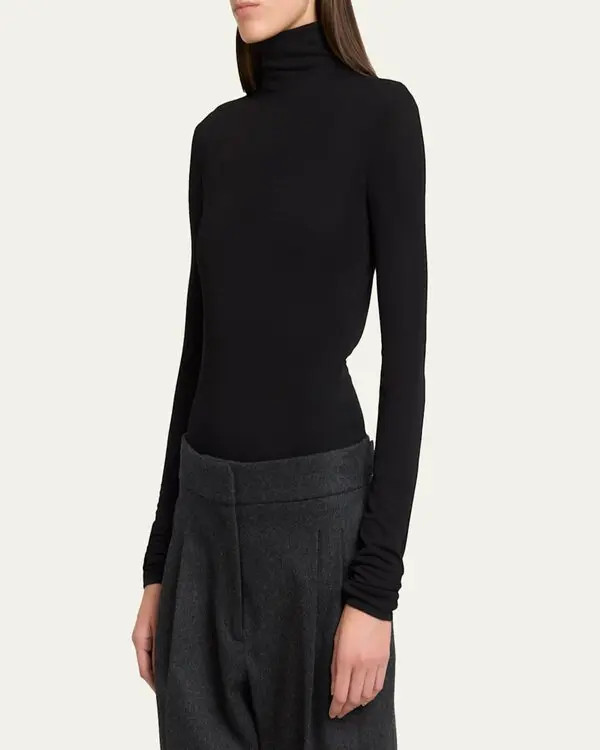 Alaïa Fluid Jersey Heart Bodysuit - Noir