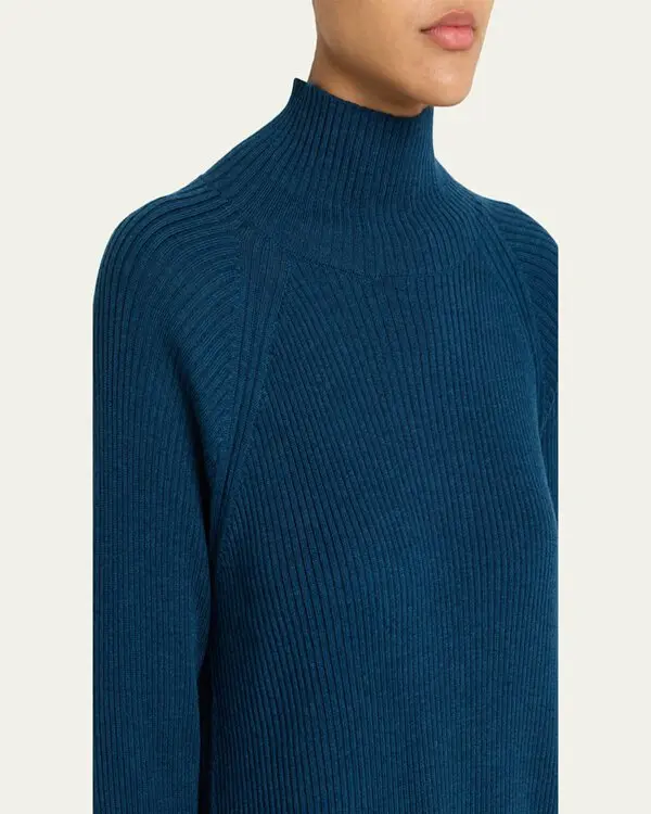 Eileen Fisher Ribbed Merino Wool Turtleneck Sweater