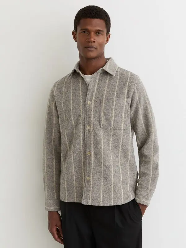 LES DEUX Pinstripe Overshirt