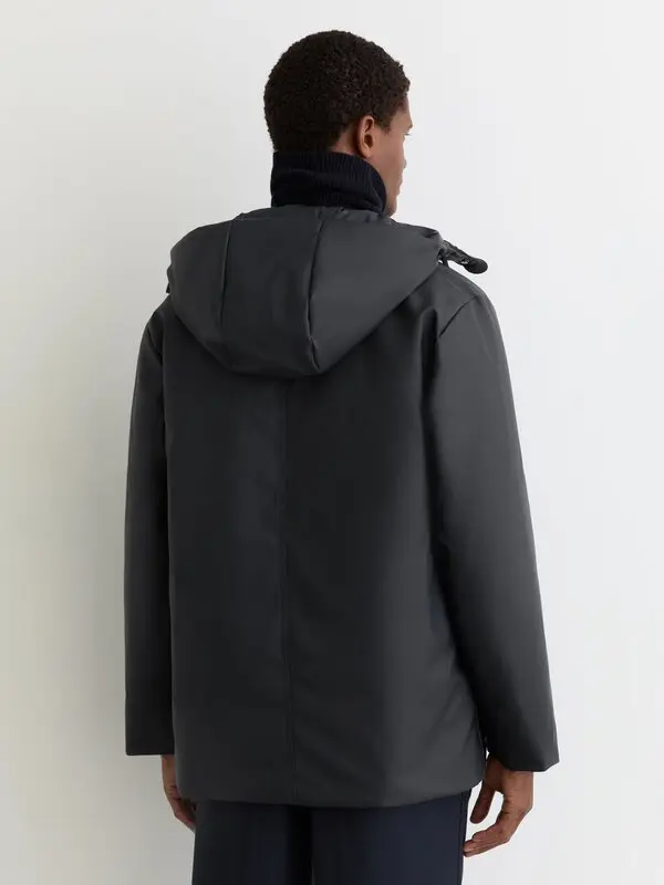 Rains Short Hooded Parka Coat