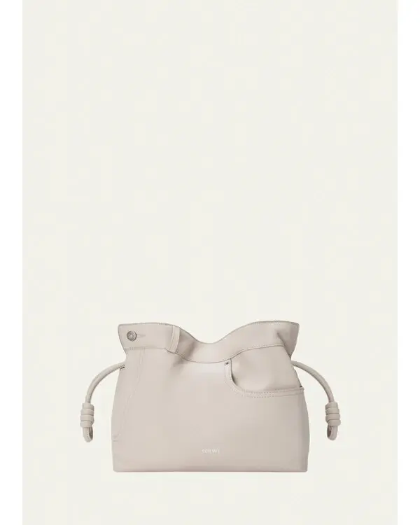 Loewe Flamenco Panta Clutch Bag - Light Ghost