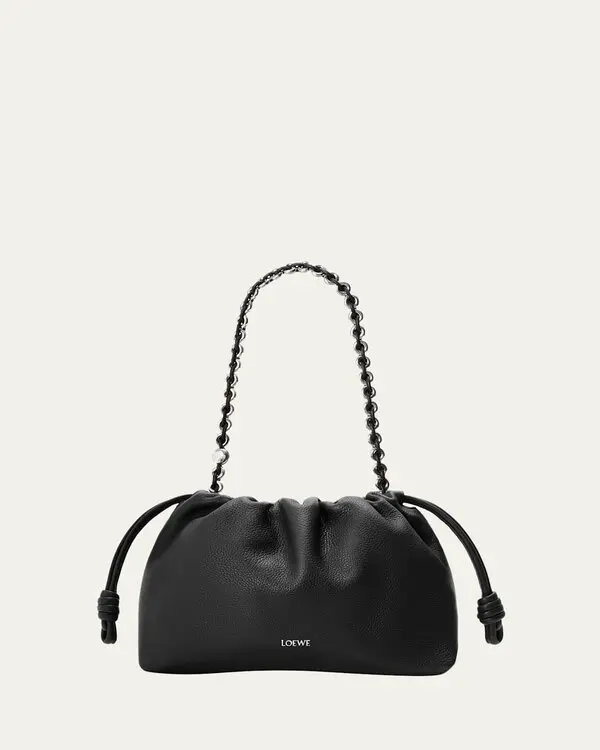 Loewe Flamenco Medium Shoulder Bag - Black