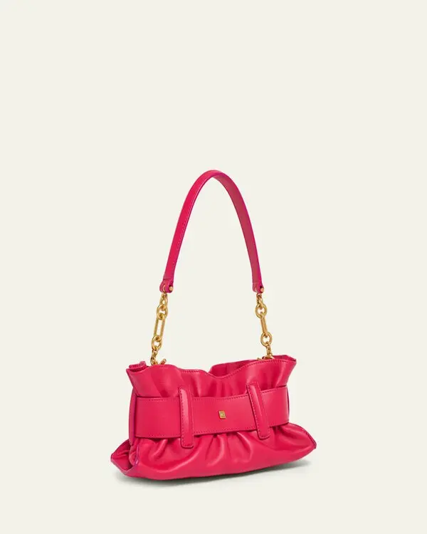 Balmain Anthem Mini Belted Leather Shoulder Bag