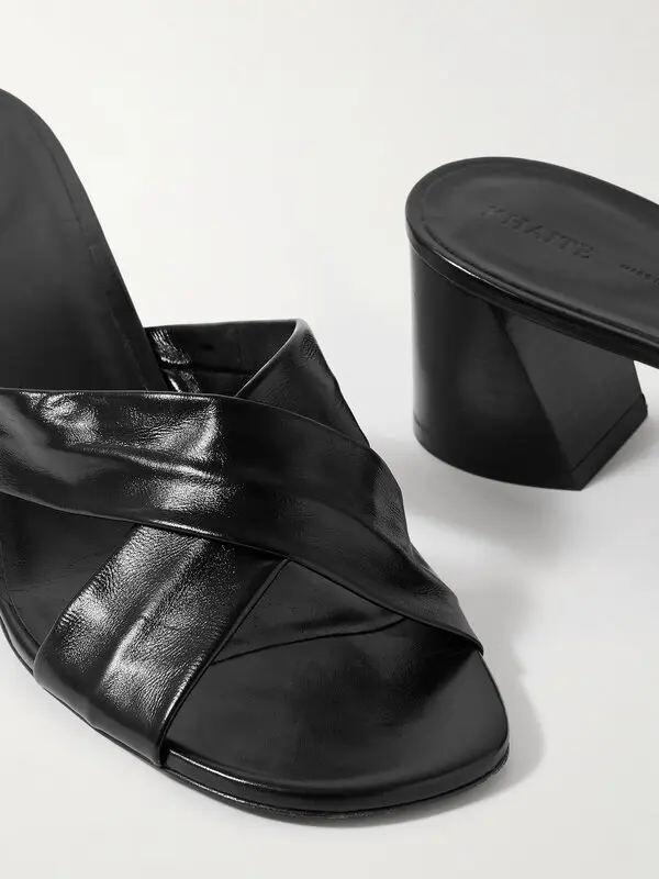 Khaite Liria Glossed-leather Mules