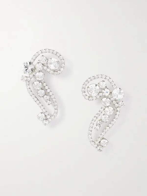JENNIFER BEHR Lilah Crystal Drop Earrings - Neutrals