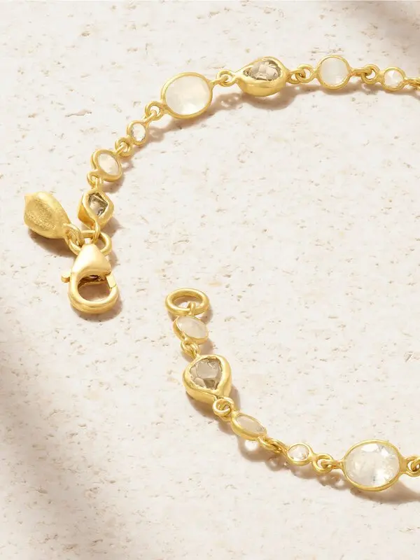 PIPPA SMALL 18-karat Gold Stone Anklet
