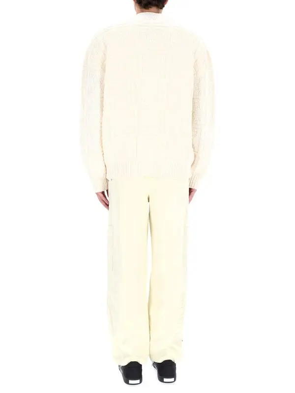 Off-White Arrow Stitch Cardigan - Beige