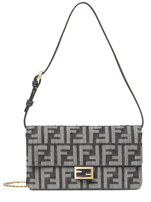 Fendi Baguette" Wallet - Black