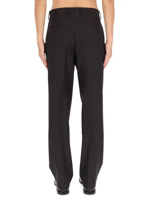 Fendi Wool Blend Trousers - Brown