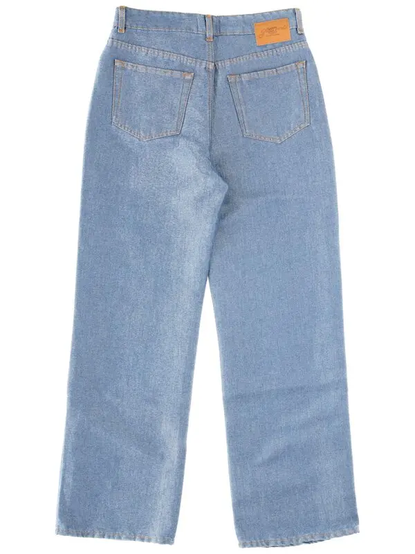 GANNI Cotton Denim Jeans - Blue